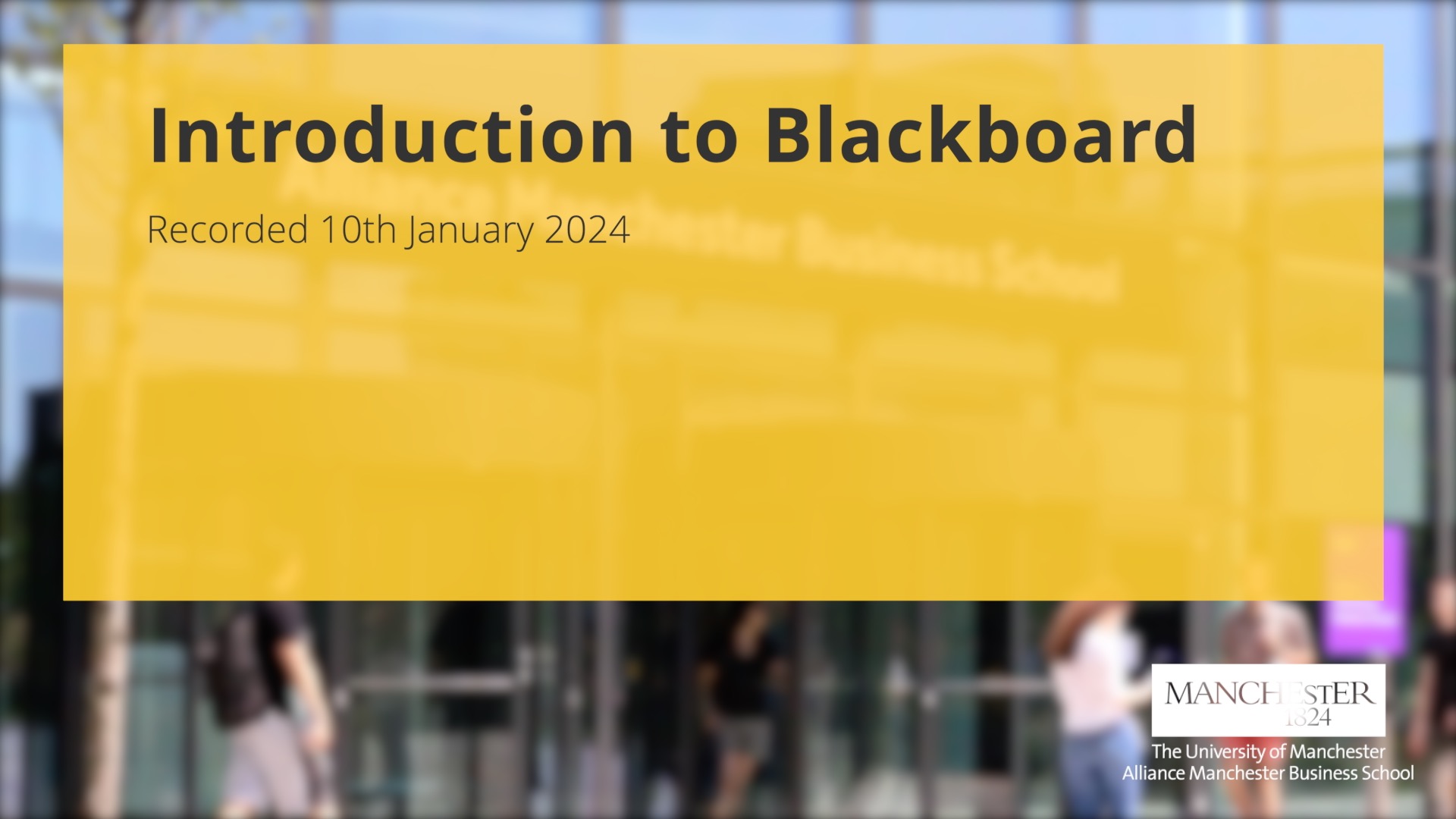 Video portal of The University of Manchester